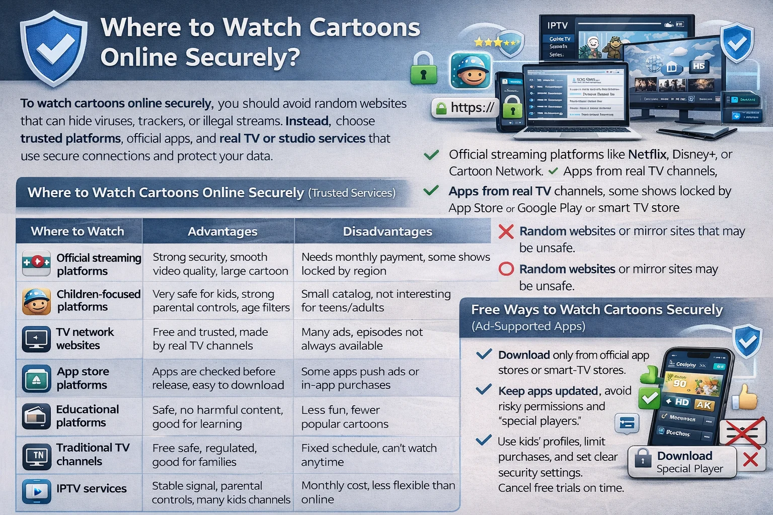 Where to watch cartoons online securely